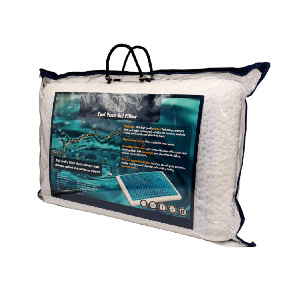 Simon Baker Cool Visco-Gel Memory Foam Pillow - Metro Menlyn | Fabric ...